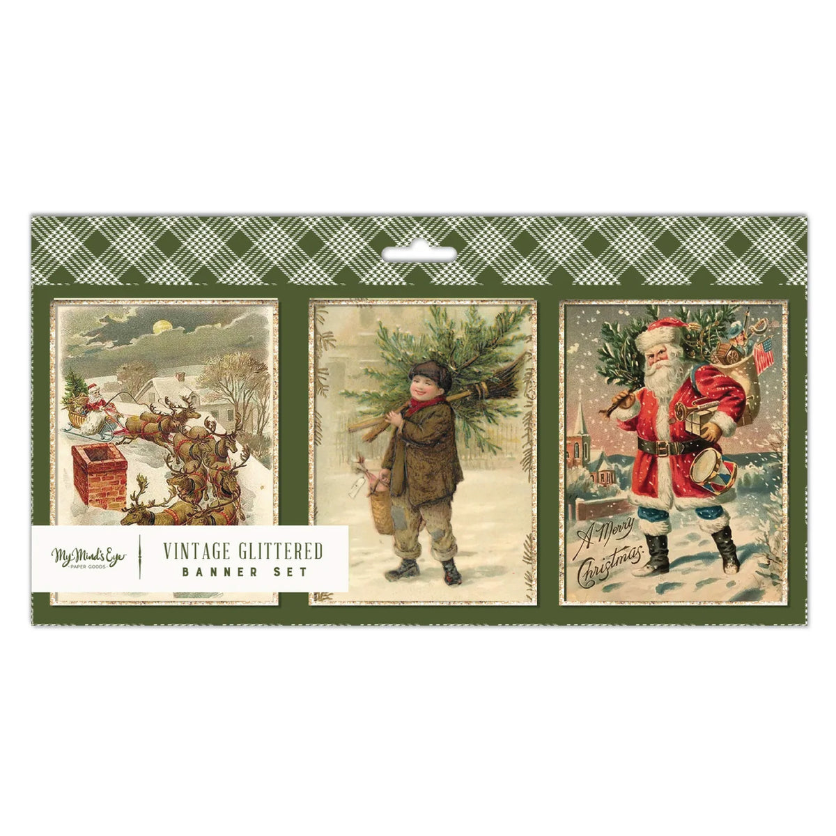 Botanical Vintage Christmas Banner 5ft | The Party Darling