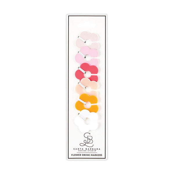 Acrylic Flower Drink Markers 6ct | The Party Darling