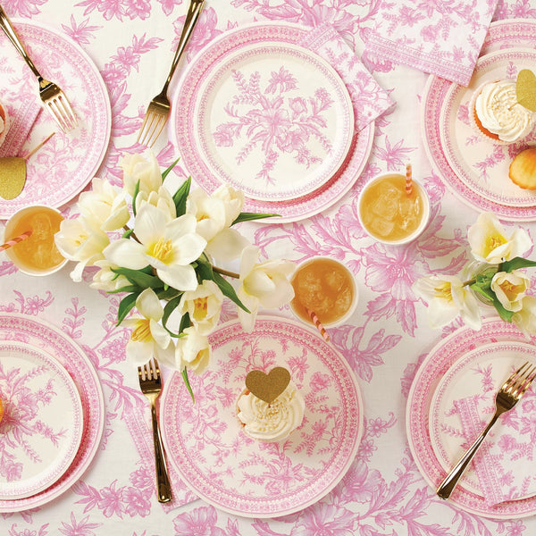 Pink Toile Lunch Napkins 25ct | The Party Darling