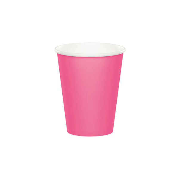 Candy Pink Paper Cups 8ct | The Party Darling