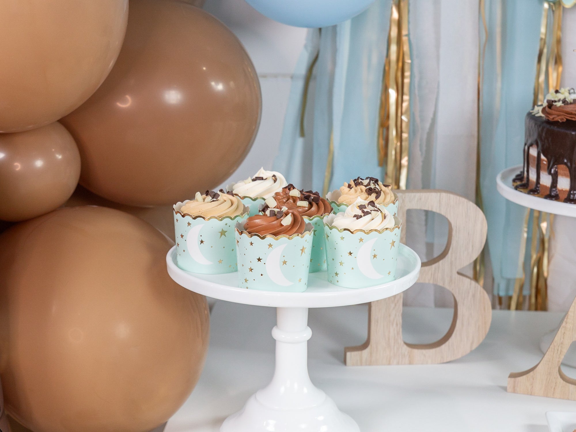 Baby Blue Moon and Star Food Cups 24ct | The Party Darling