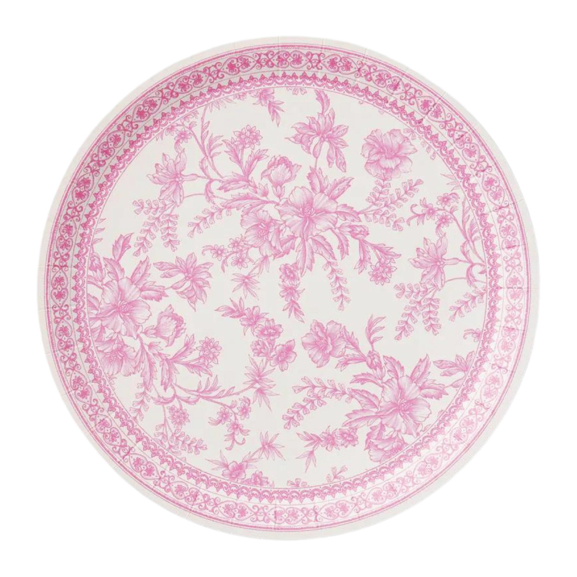 Pink Toile Lunch Plates 10ct | The Party Darling