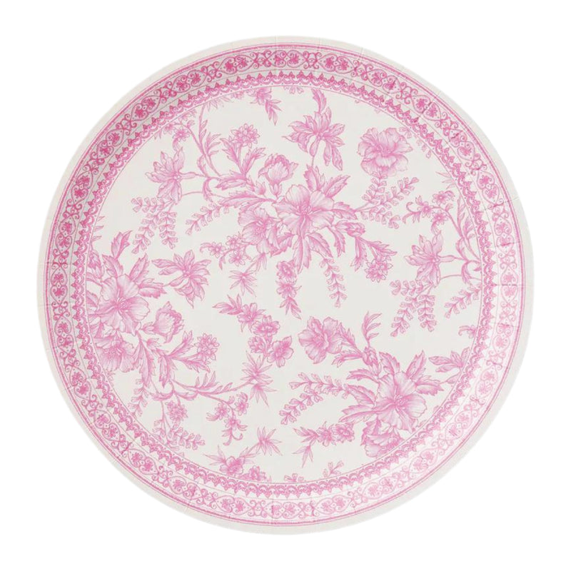 Pink Toile Lunch Plates 10ct | The Party Darling
