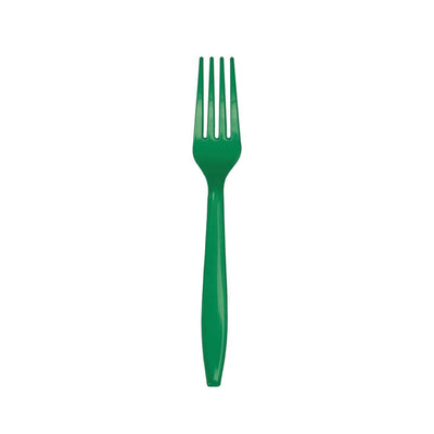 Emerald Green Plastic Forks Service for 24 | The Party Darling