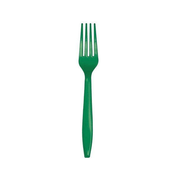 Emerald Green Plastic Forks Service for 24 | The Party Darling