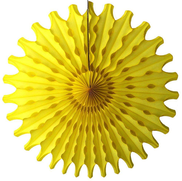 Yellow Tissue Paper Fan 18" | The Party Darling