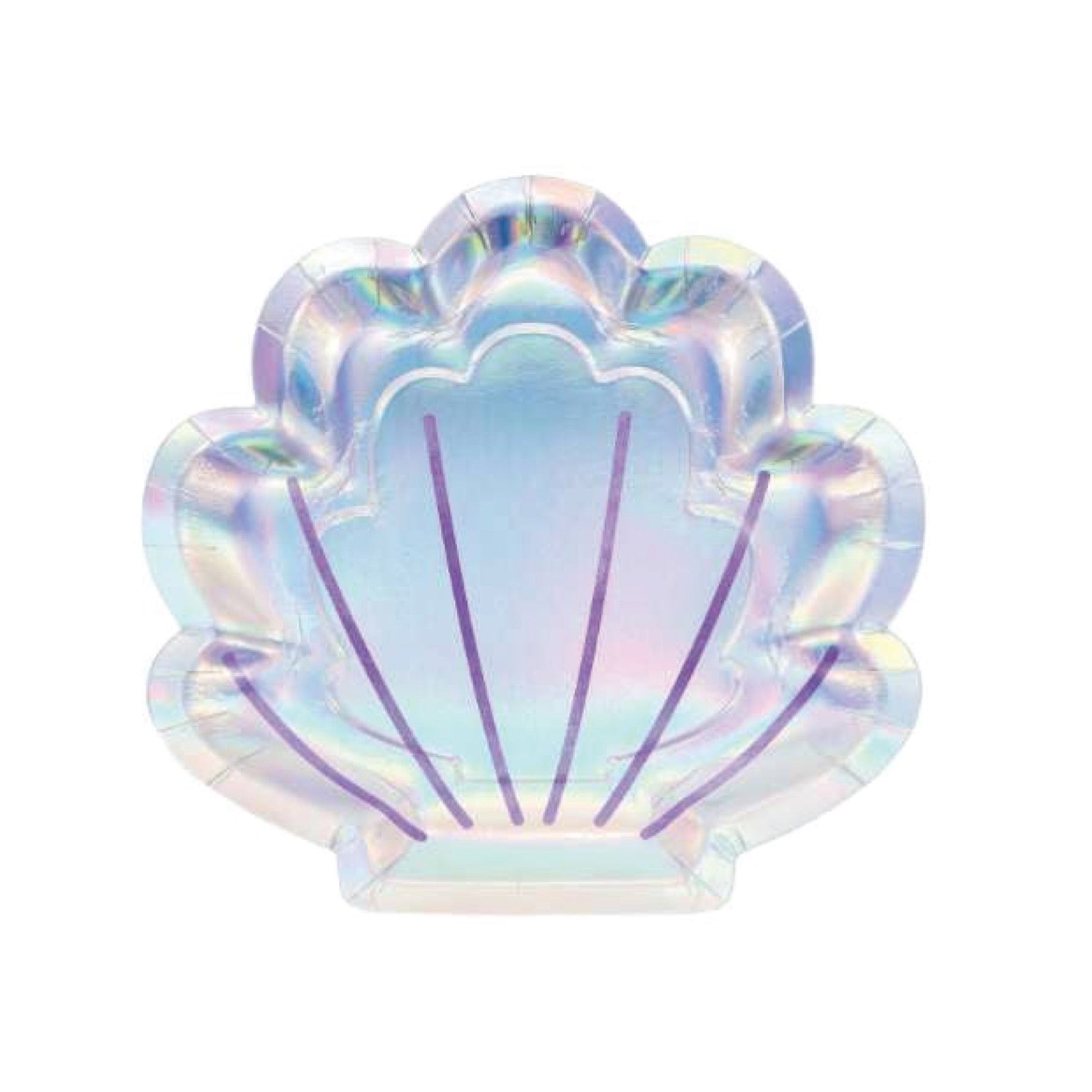 Shimmer Scallop Shell Dessert Plates 8ct | The Party Darling