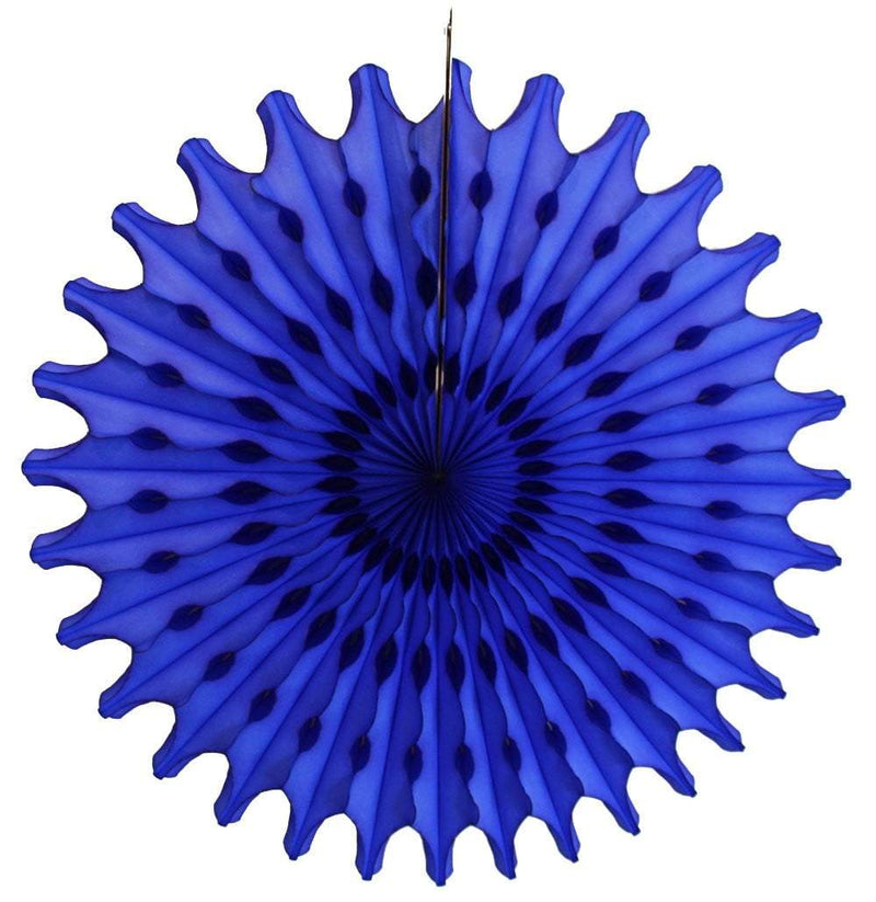 Dark Blue Tissue Paper Fan 18" | The Party Darling