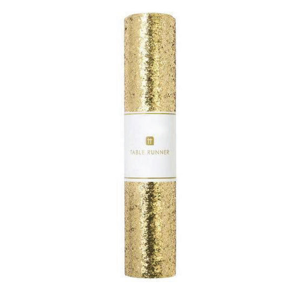 Glitter Gold Paper Table Runner 6ft | The Party Darling