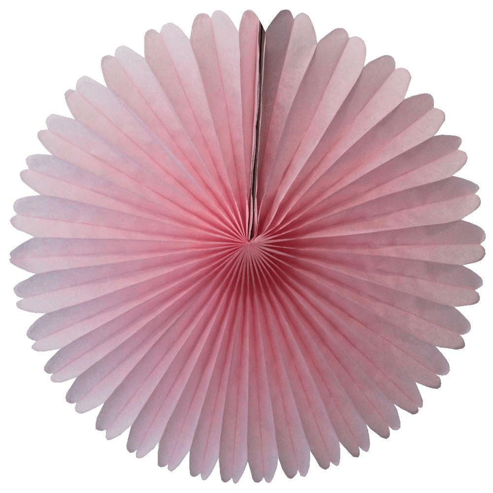 Lt Pink Tissue Paper Fan 13in | The Party Darling