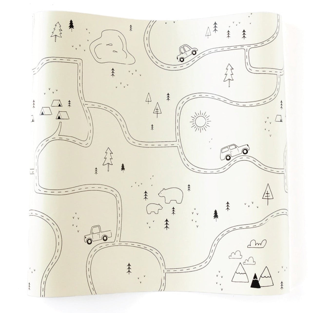 Happy Camper Adventure Map Paper Table Runner | The Party Darling