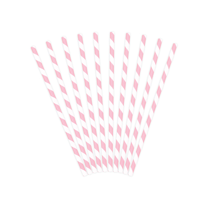 Pink Striped Paper Straws | Pink Party Decor | The Party Darling