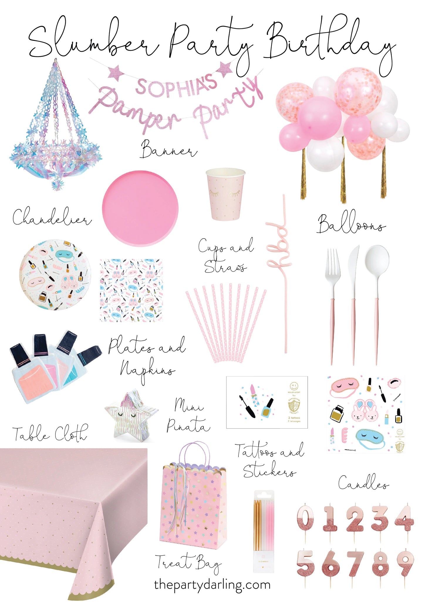 Girl's Night Pamper Slumber Party Supplies & Decor | The Party Darling