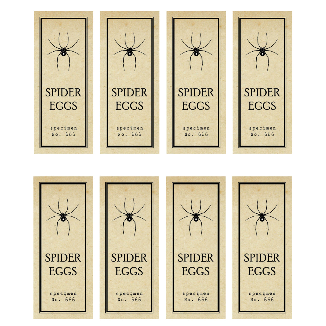 Spider Eggs Test Tube Free Printable Labels | The Party Darling